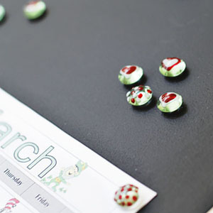 painted glass magnet tutorial via lilblueboo.com - Ashley Hackshaw ...