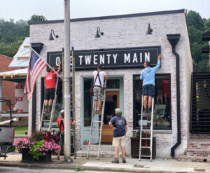 A Hand Painted Store Front Sign for One Twenty Main - Ashley Hackshaw ...